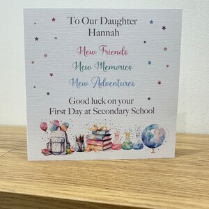 First Day at School Card, Back to School, First Day of Secondary School ...