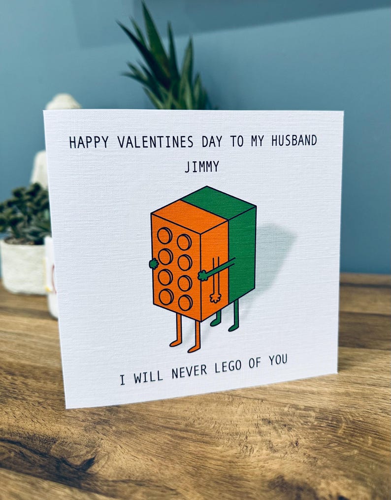Personalised Lego Hug Valentines Card, Funny Anniversary Card - Etsy