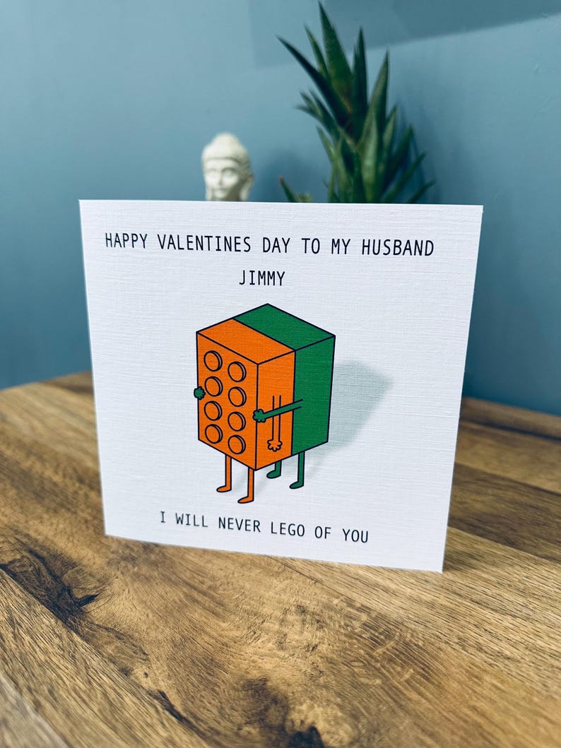 Personalised Lego Hug Valentines Card, Funny Anniversary Card - Etsy