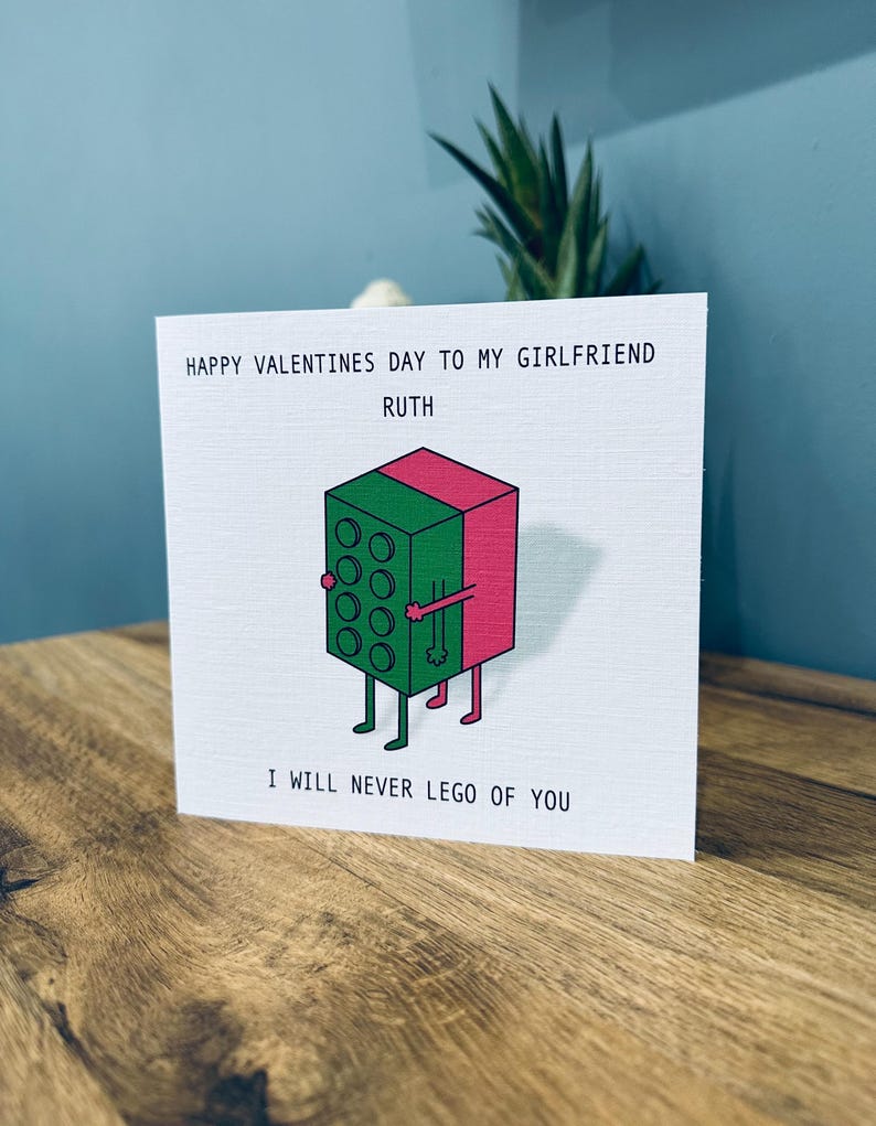 Personalised Lego Hug Valentines Card, Funny Anniversary Card - Etsy