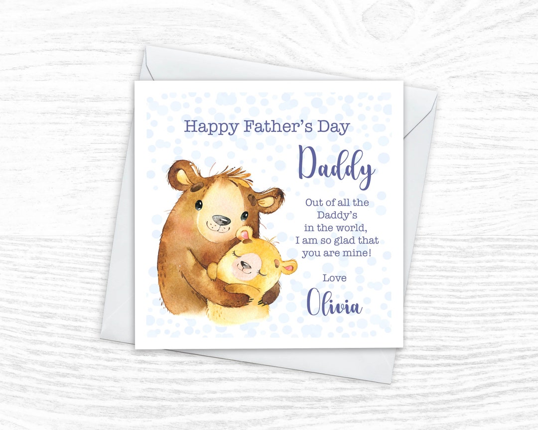 Personalised Fathers Day Card Dad Daddy Grandad Granda Pops Fathers Day ...