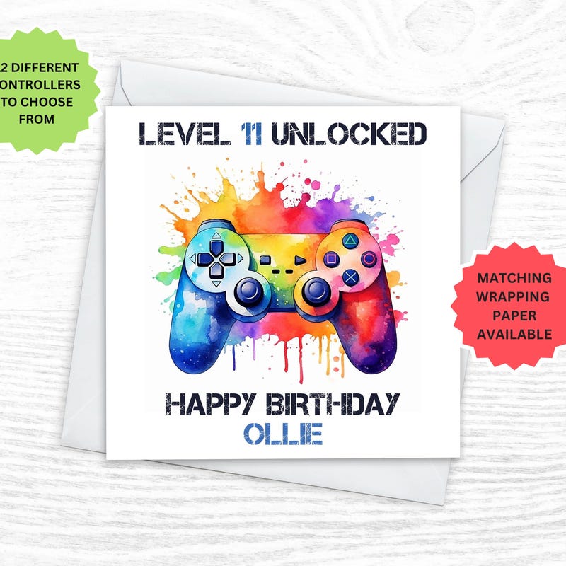 Game Console Greeting Card - Etsy UK