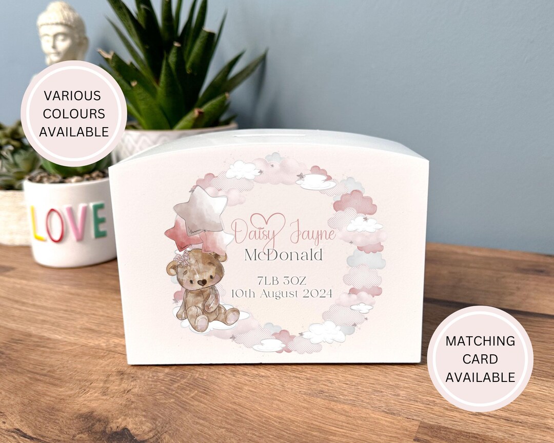 Personalised Baby Money Box, Personalised Christening Money Box ...