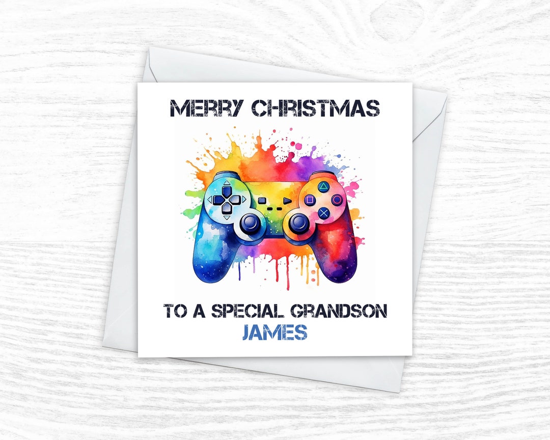 Gaming Christmas Card Christmas Card for Son Personalised - Etsy