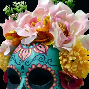 Sugar Skull Mask Dia de los Muertos Costume Catrina Death | Etsy