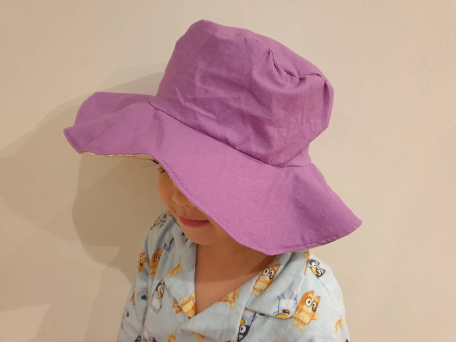 Pink Purple Sun Hat, Wide Brim Hat, Floppy Hat, Ladies Wide Brim Hat ...