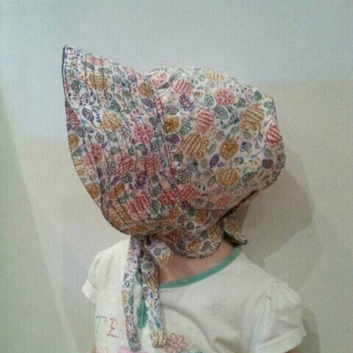 Adjustable Sun Bonnet, Baby Sunhat, Easter Bonnet - Liberty Fabric Eri ...