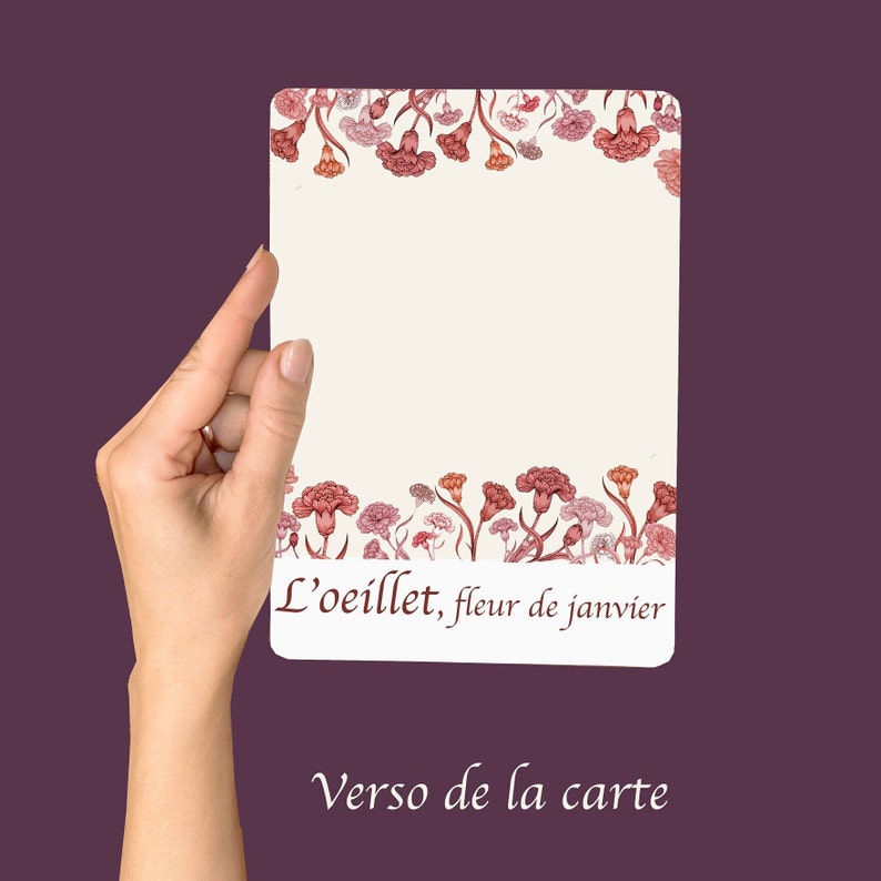 Scratch Card With January Flower Design : the Carnation Good - Etsy