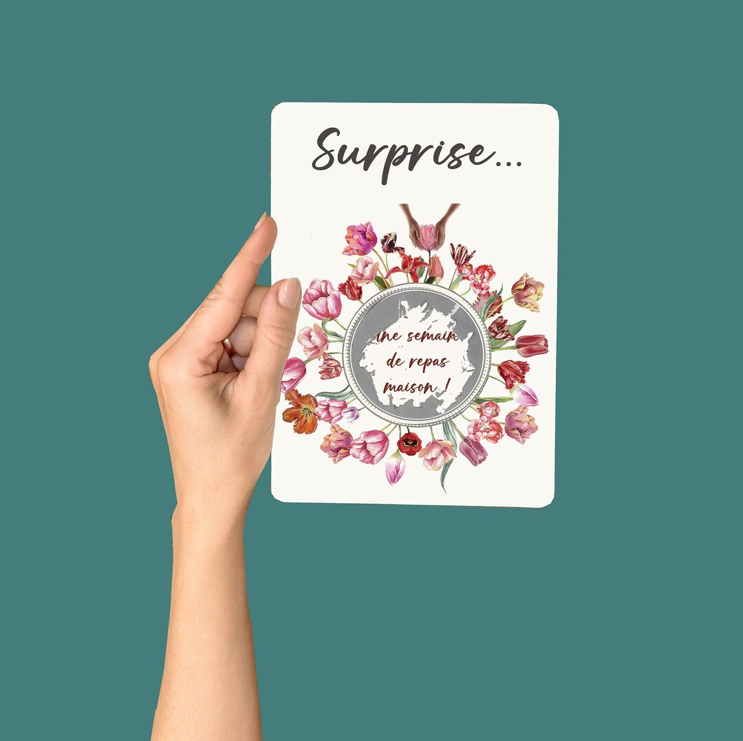 Customizable Scratch Card, April Flower Design: the Tulip, Good For ...