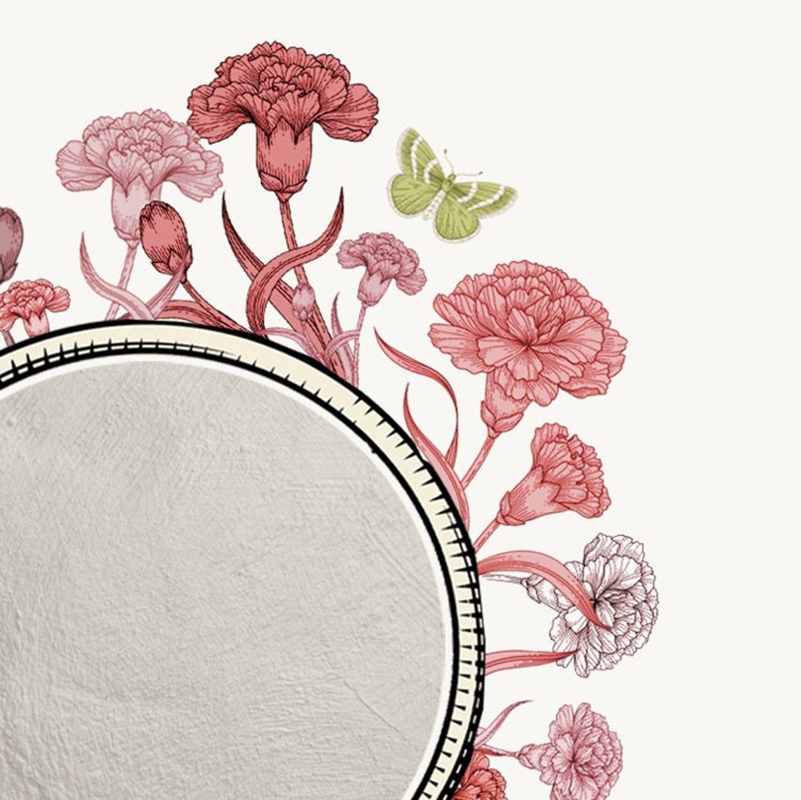 Scratch Card With January Flower Design : the Carnation Good - Etsy