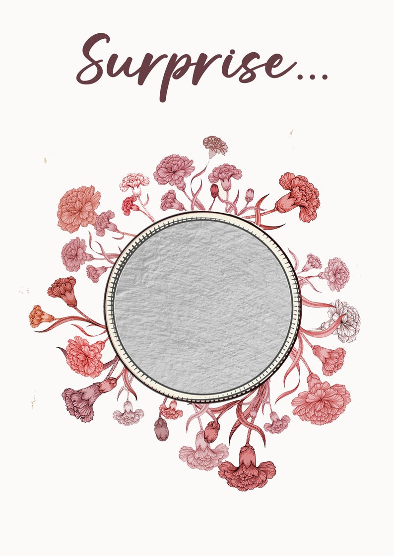 Scratch Card With January Flower Design : the Carnation Good - Etsy