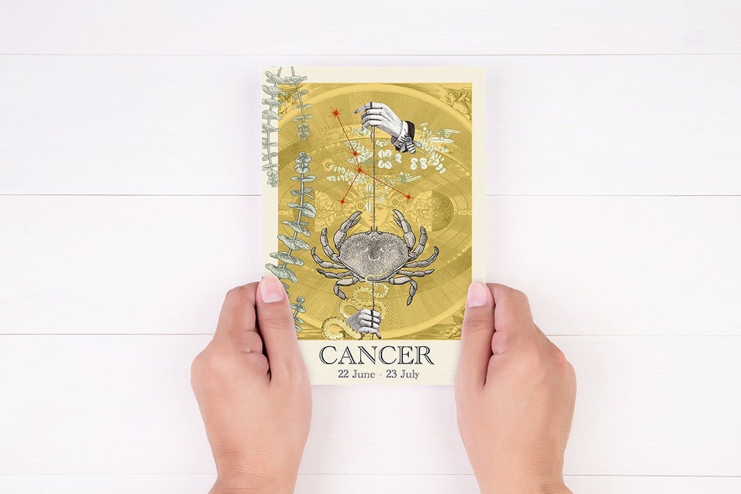 Cancer Astro Sign, Astrology Art, Zodiac Cancer Print, Star Sign ...