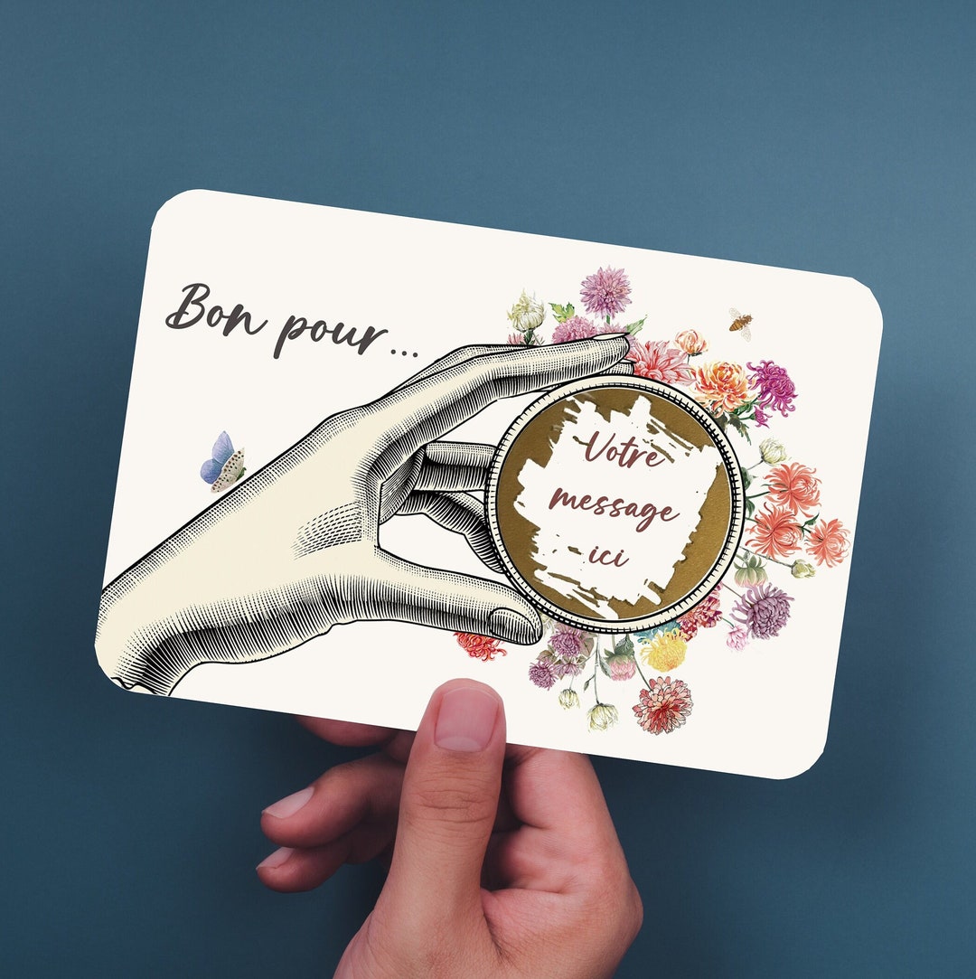 Customizable Scratch Cardnovember Flower Design: the - Etsy