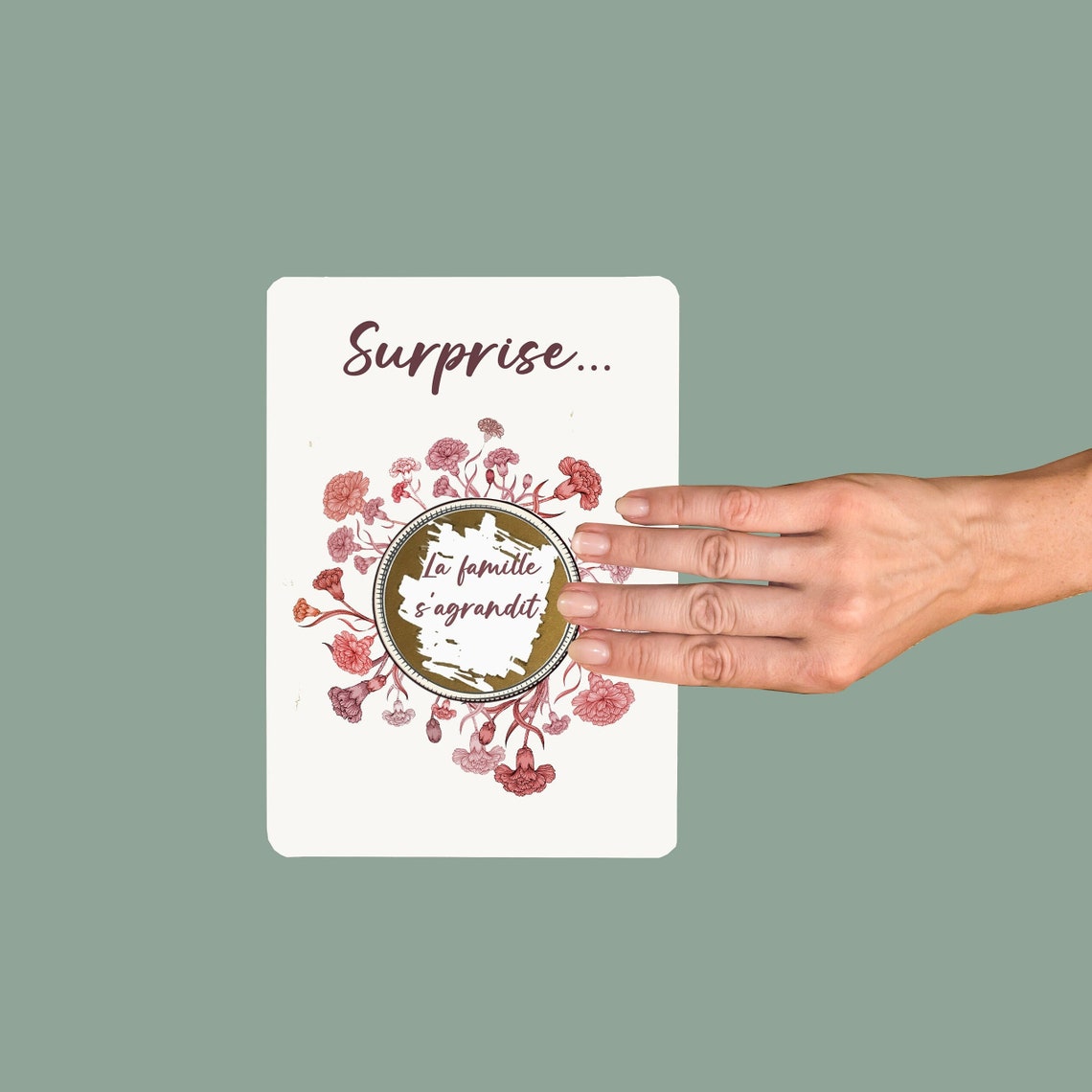 Scratch Card With January Flower Design : the Carnation Good - Etsy