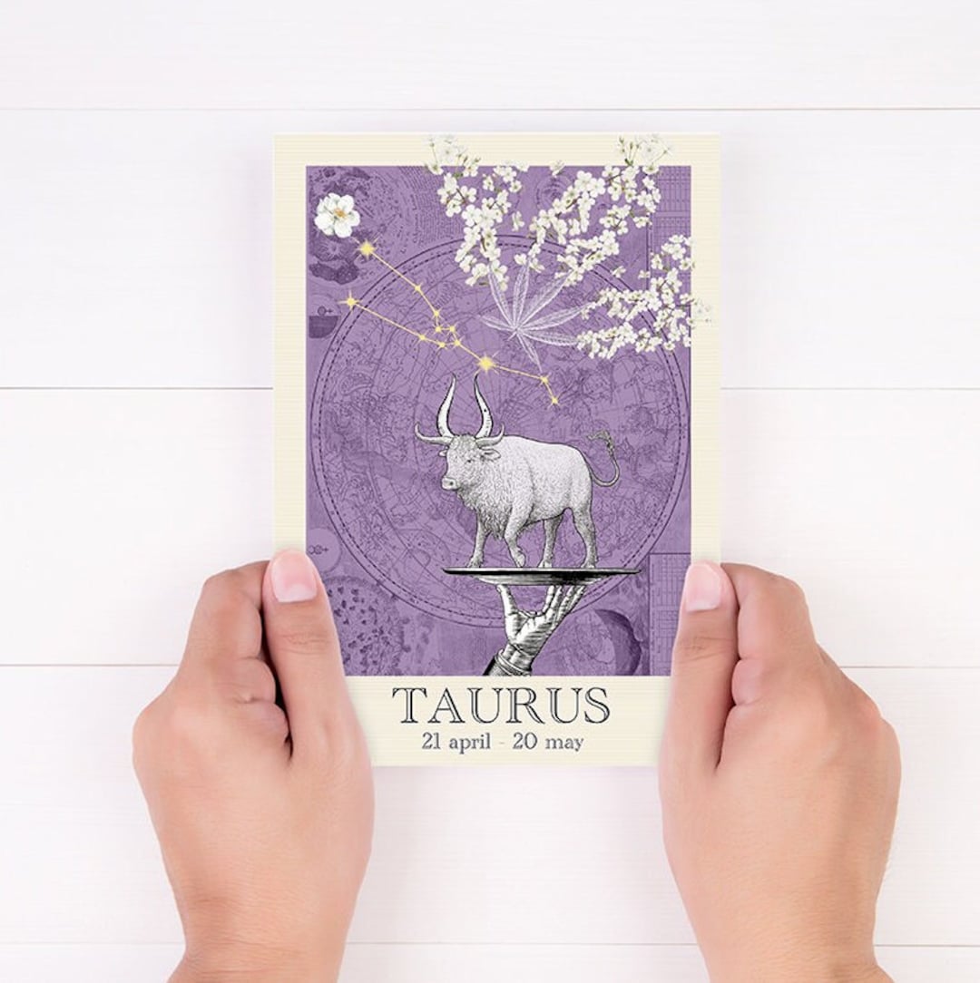 Signe astro taureau, art astrologique, empreinte de taurus du zodiaque ...