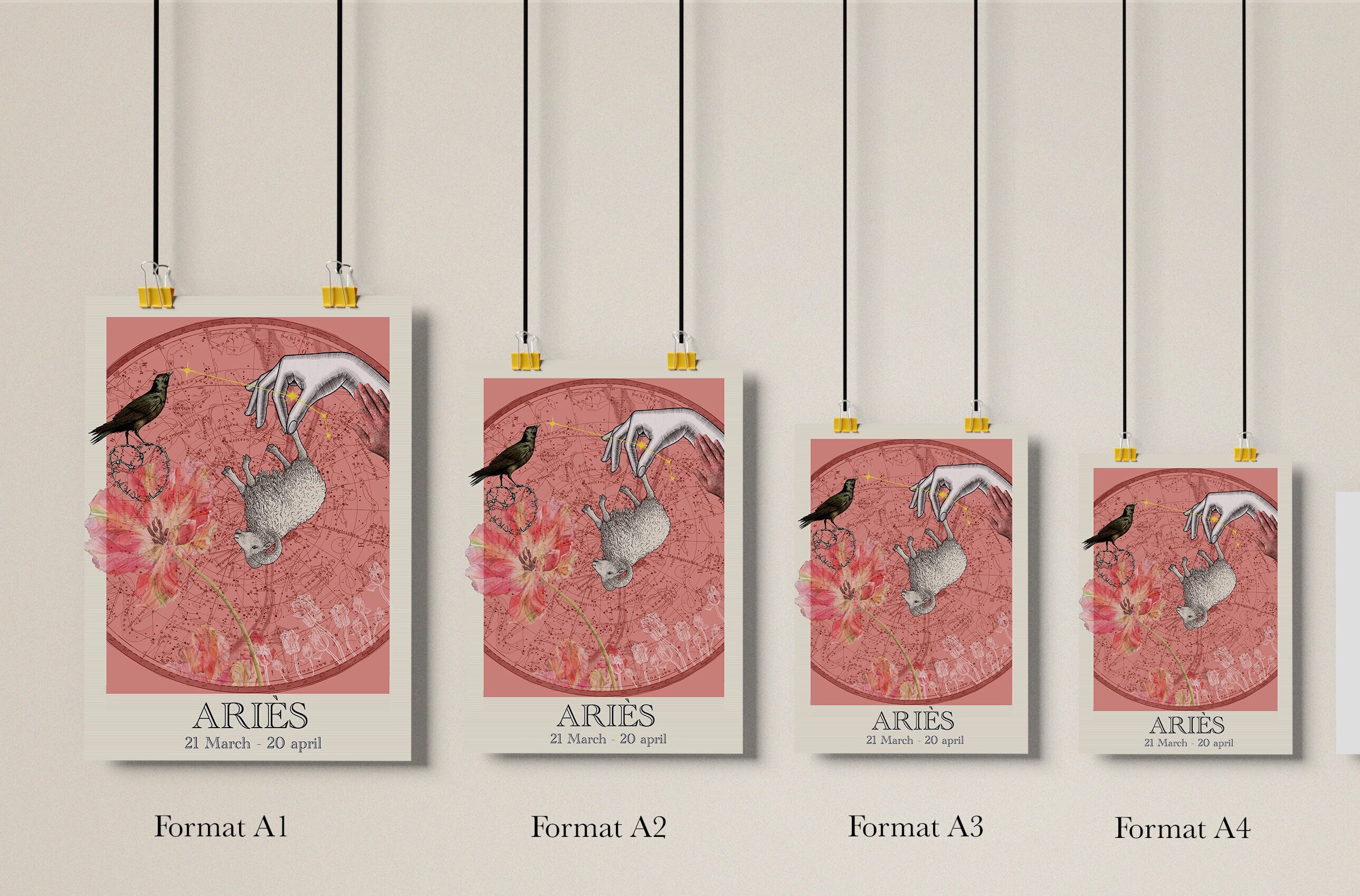 Dreamlike Illustration of the Zodiac Sign of the Beliger Art - Etsy