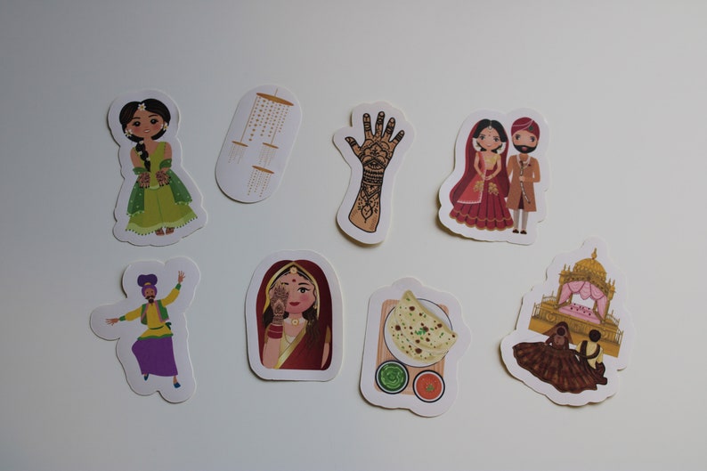 Indian Wedding Stickers Punjabi Sikh Bride Bridal Desi Fun - Etsy