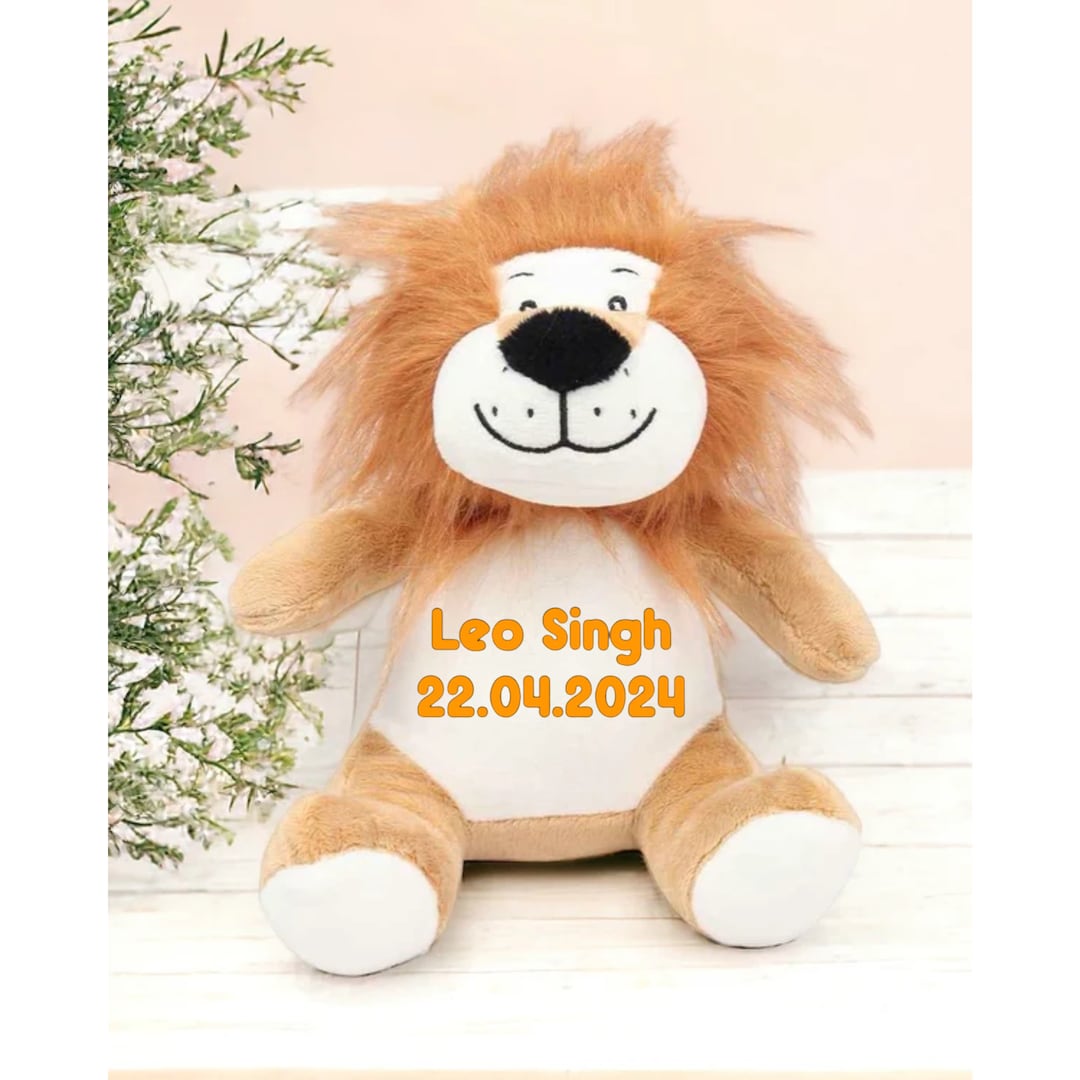 Lion Sher New Born Baby Gift Personalised Name and Date Punjabi Baby ...