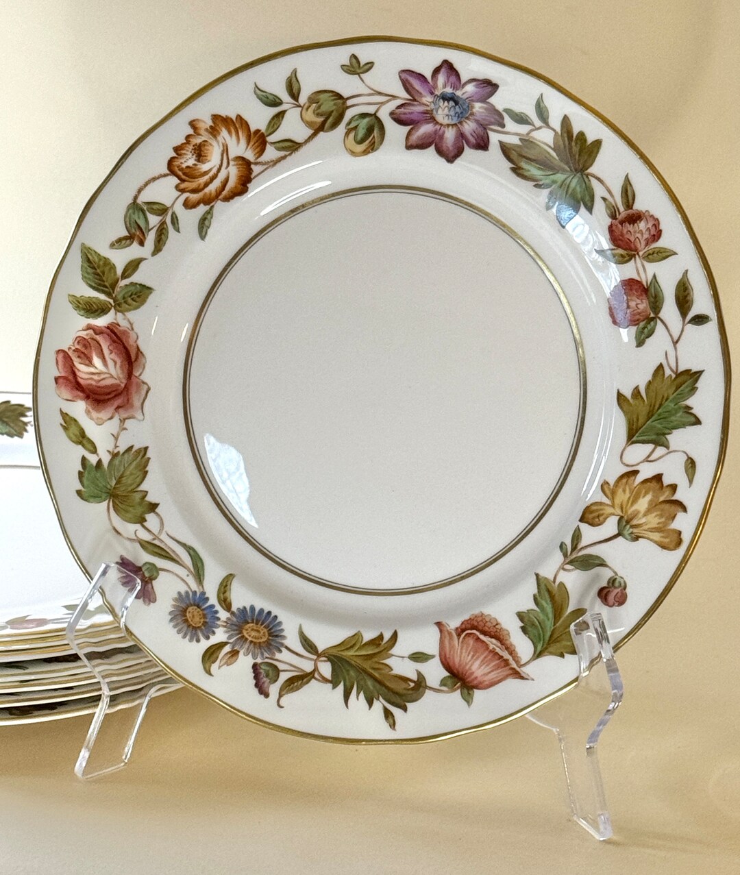 Vintage ROYAL WORCESTER VIRGINIA Pattern Dinner Plates, Set of 8 ...