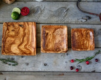 wooden Rectangular plate olive wood dish kitchen | Etsy