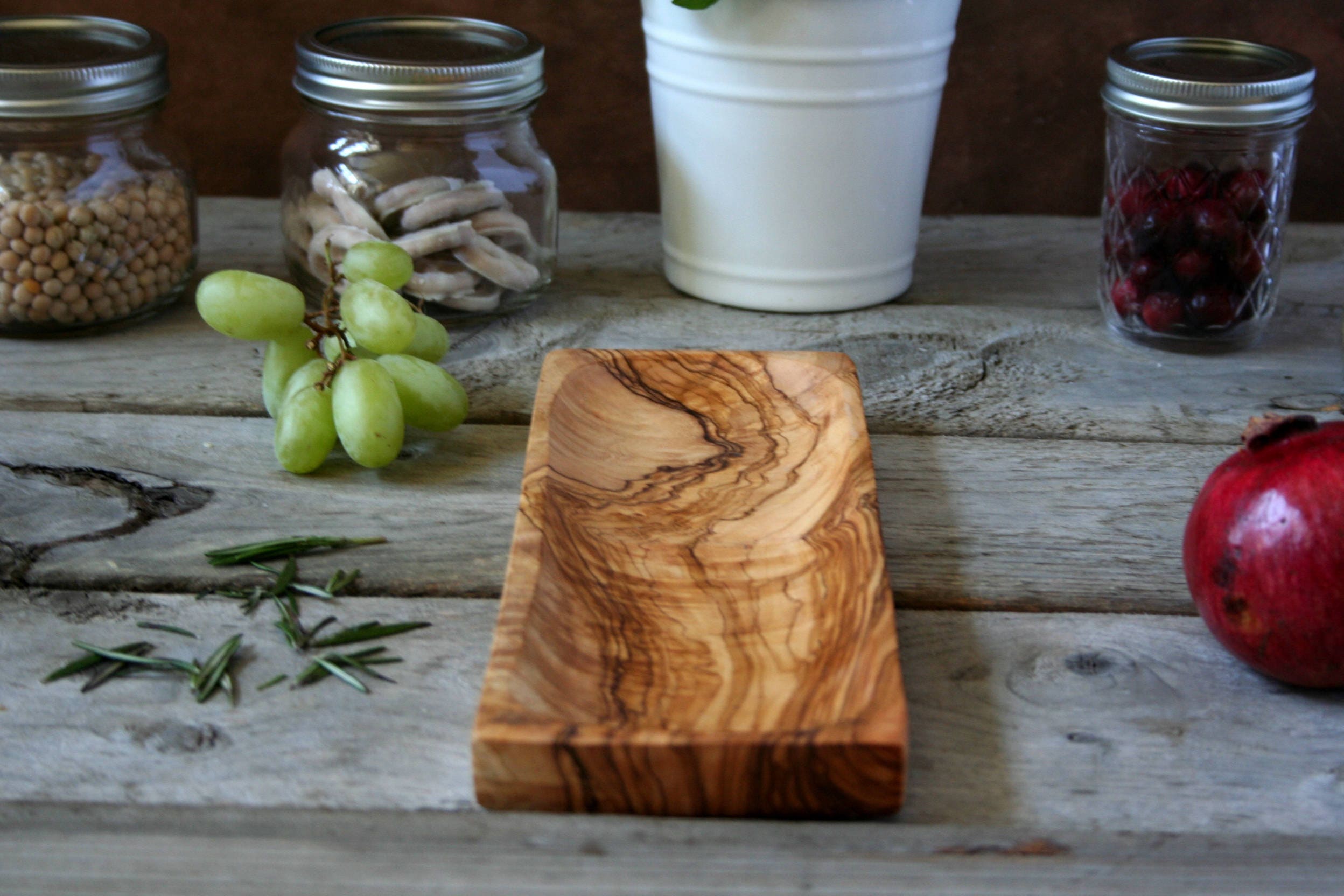 Wooden Rectangular Plate Olive Wood Dish Kitchen - Etsy