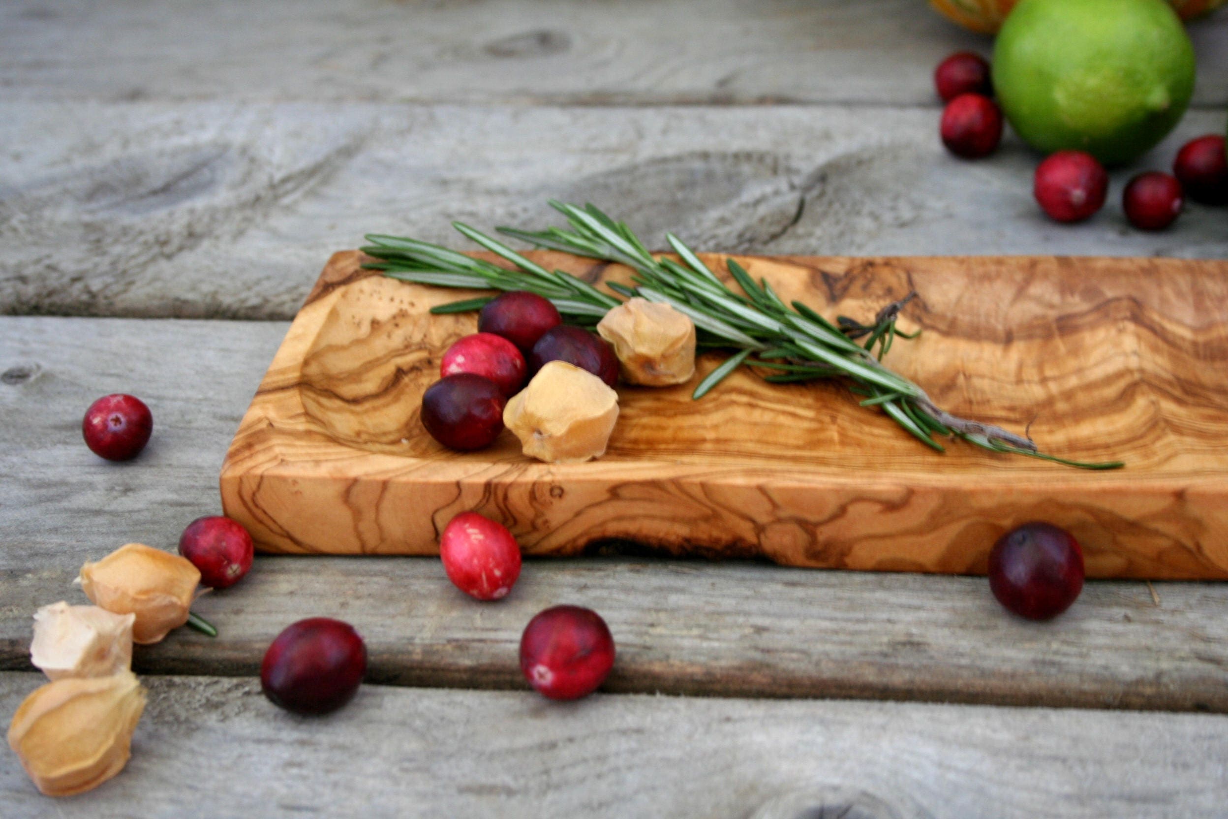 Wooden Rectangular Plate , Olive Wood , Dish Kitchen , Christmas Noel ...