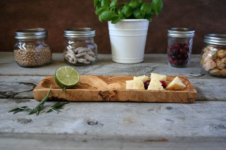 Wooden Rectangular Plate , Olive Wood , Dish Kitchen , Christmas Noel ...