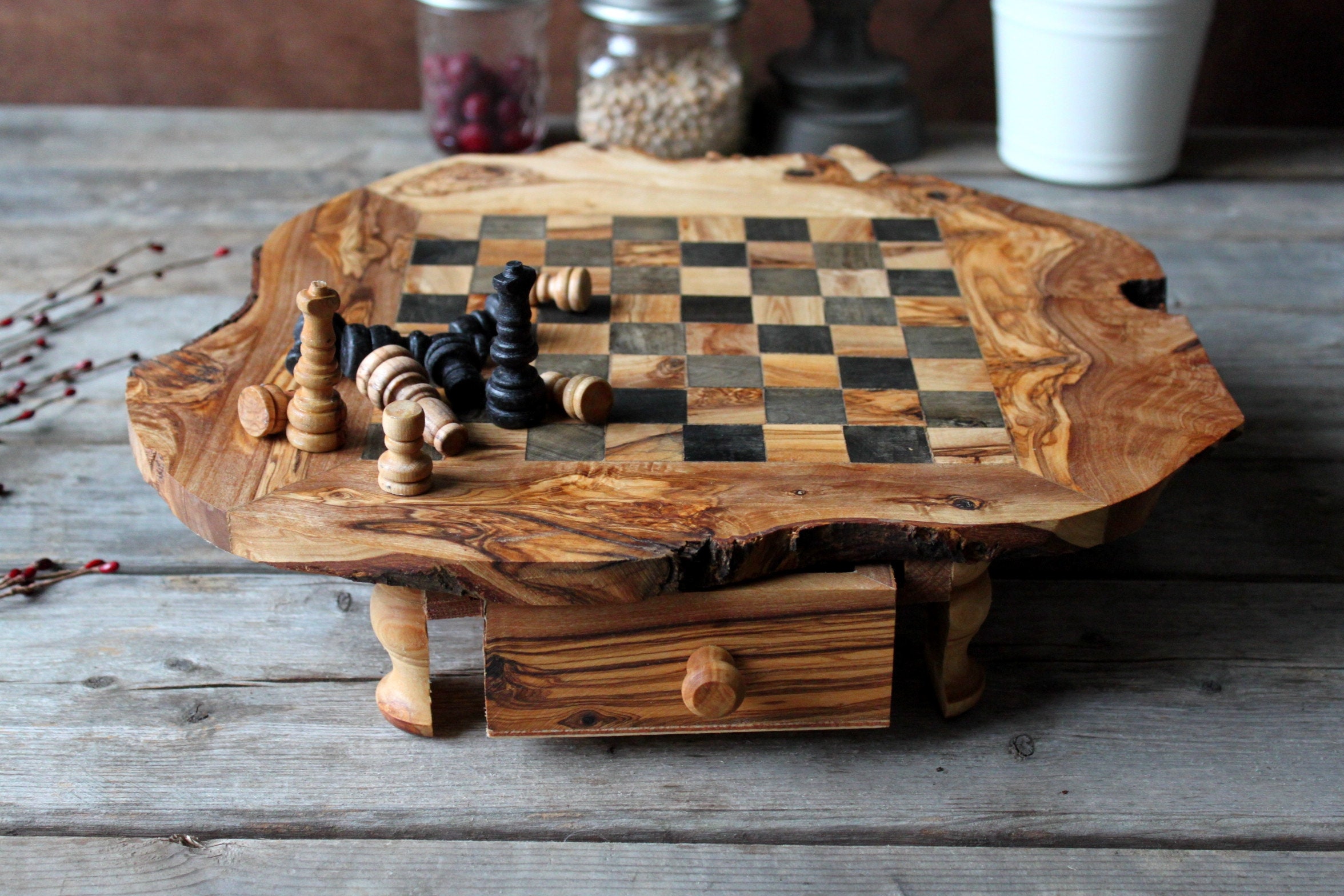 Chess Set, Wooden Chessboard, Chess Board, Wood Chess Set, Christmas ...
