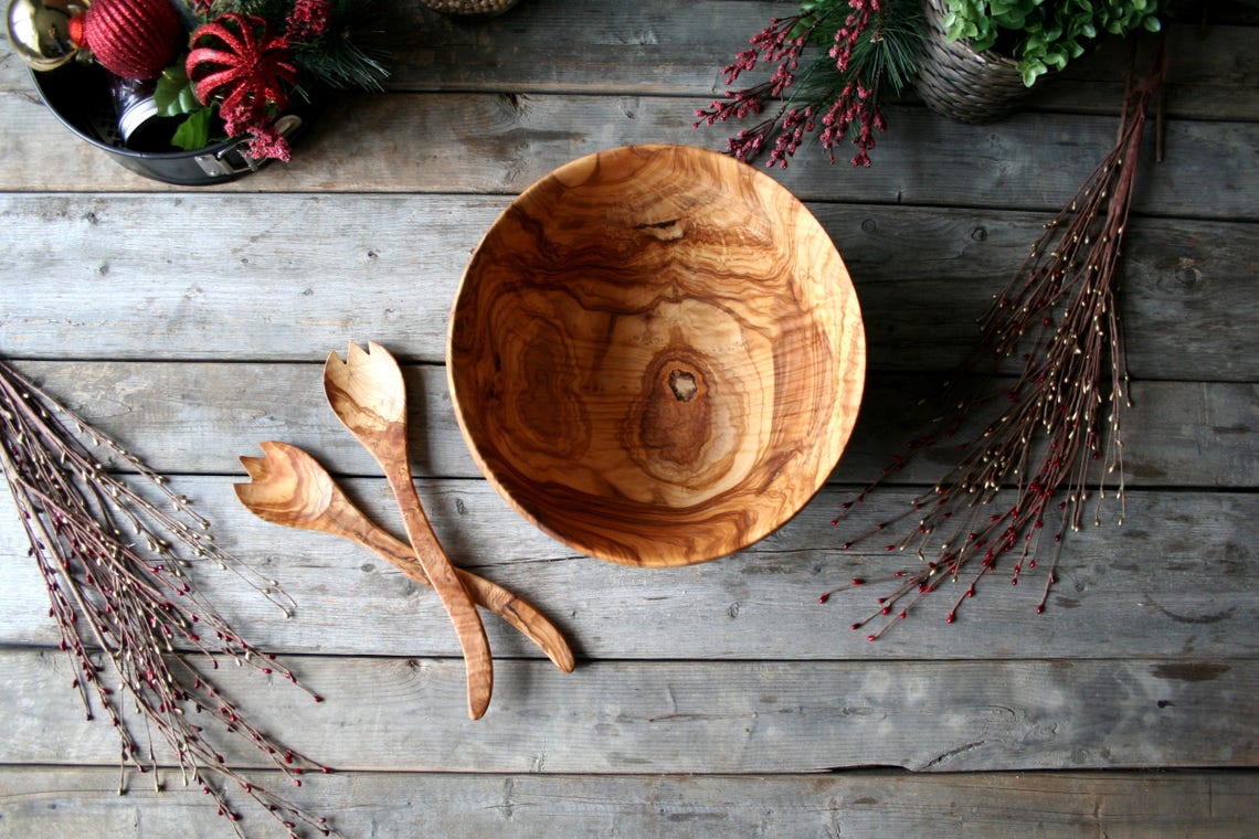Salad Wooden Bowl Wooden Bowl Wood Bowl Salad Bowl Soup - Etsy
