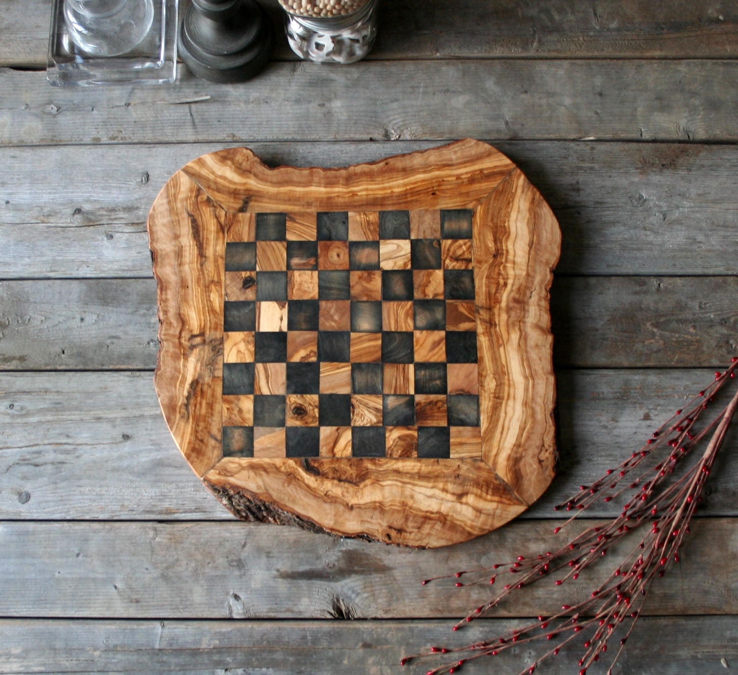 Wood Chess Board, Chess Set, Wooden Chess, Chess Table , Checkerboard ...