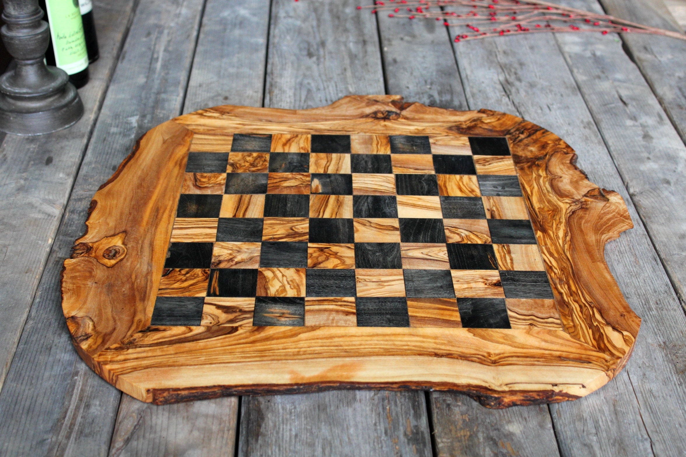 Large Chess Board, Wooden Chess Board, Chess Set, Wood Chess Board ...