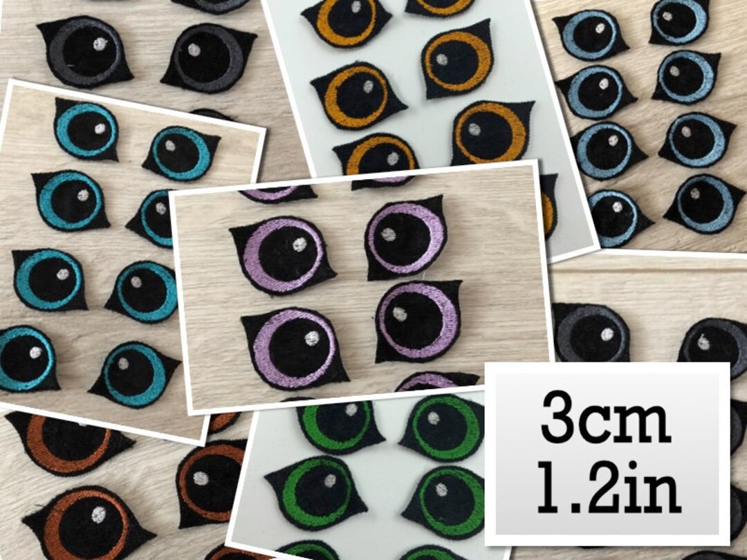 Embroidery Eyes With White Sparkle 3cm for Crochet Toys Sewn Animal ...