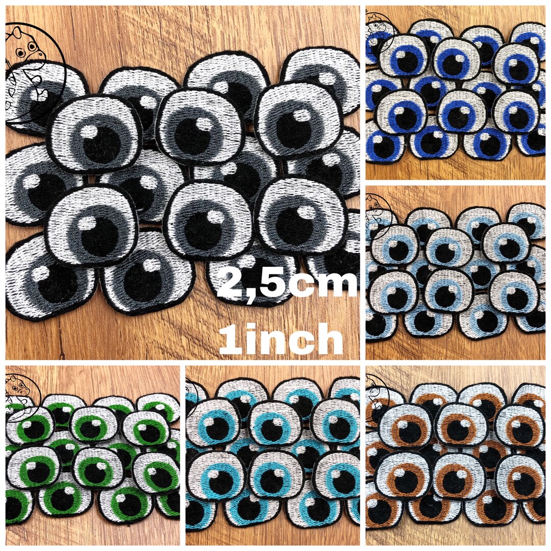 Embroidery Eyes With White Sparkle 2,5cm for Crochet Toys Sewn Animal ...