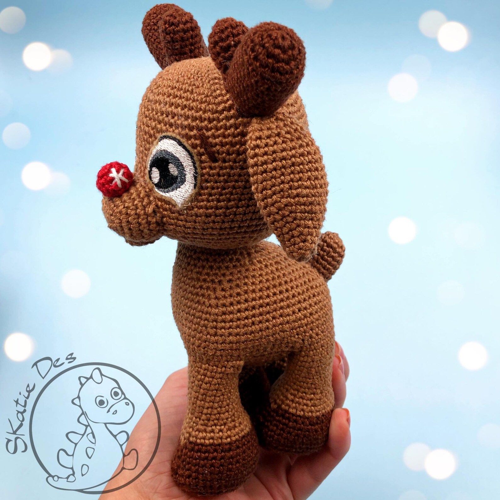 Crochet Pattern Reindeer Snowflake Christmas Crochet Reindeer - Etsy