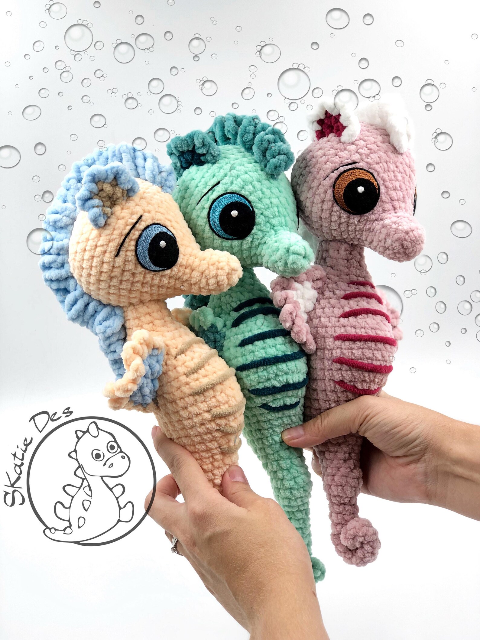 Crochet Pattern Seahorse Flip Amigurumi PDF Cute Brown Sea Animal ...