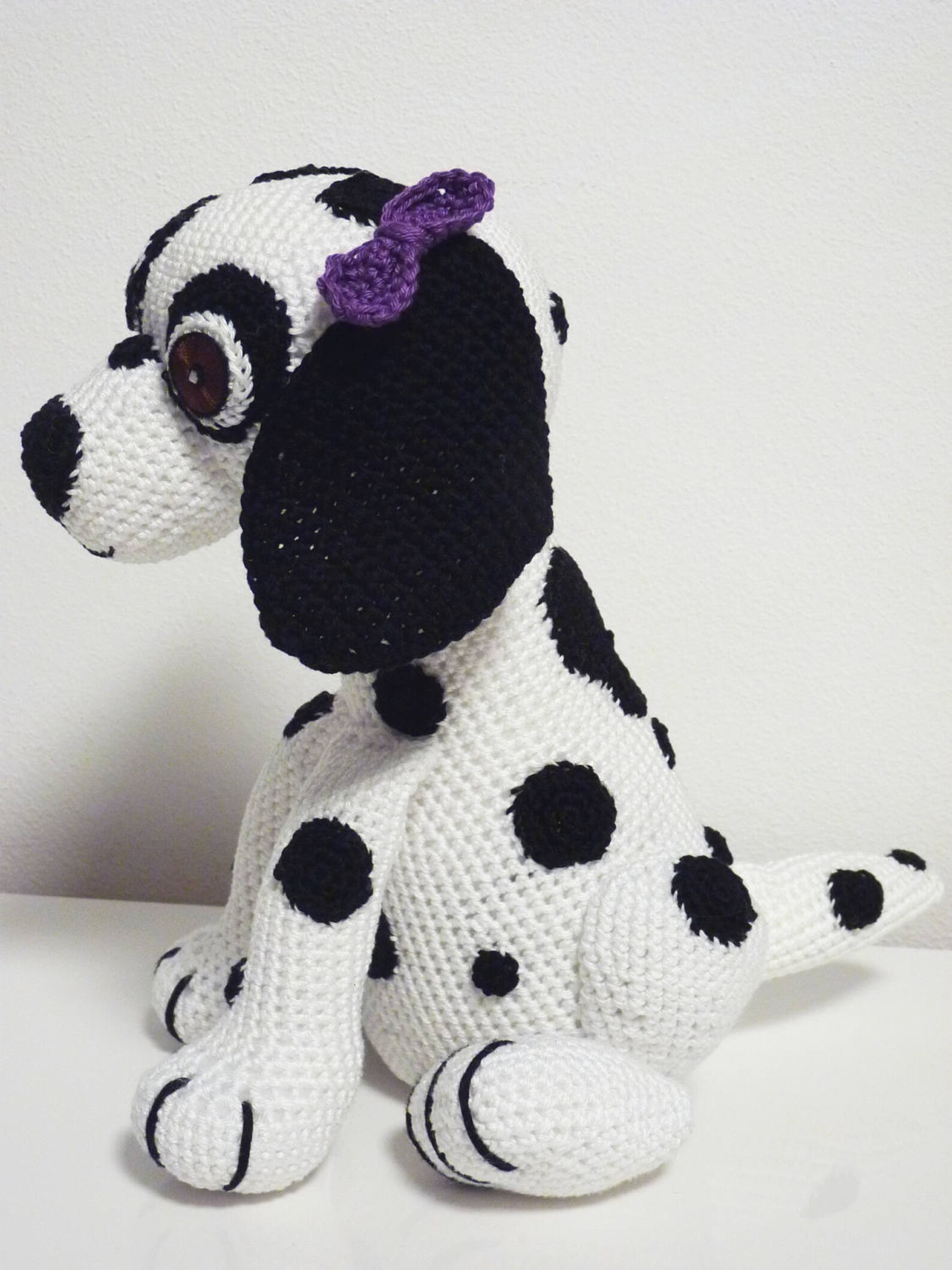 Crochet Pattern Dalmatian Buffy Amigurumi PDF White Dog Black Spots ...