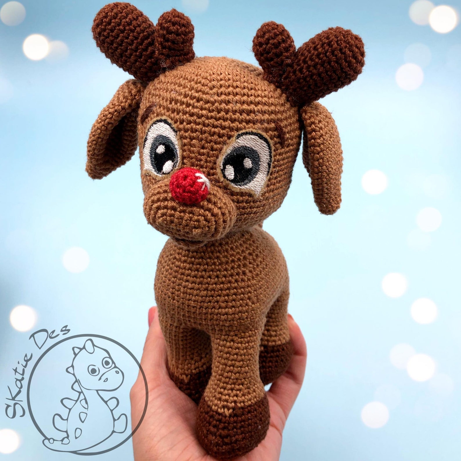 Crochet Pattern Reindeer Snowflake Christmas Crochet Reindeer - Etsy