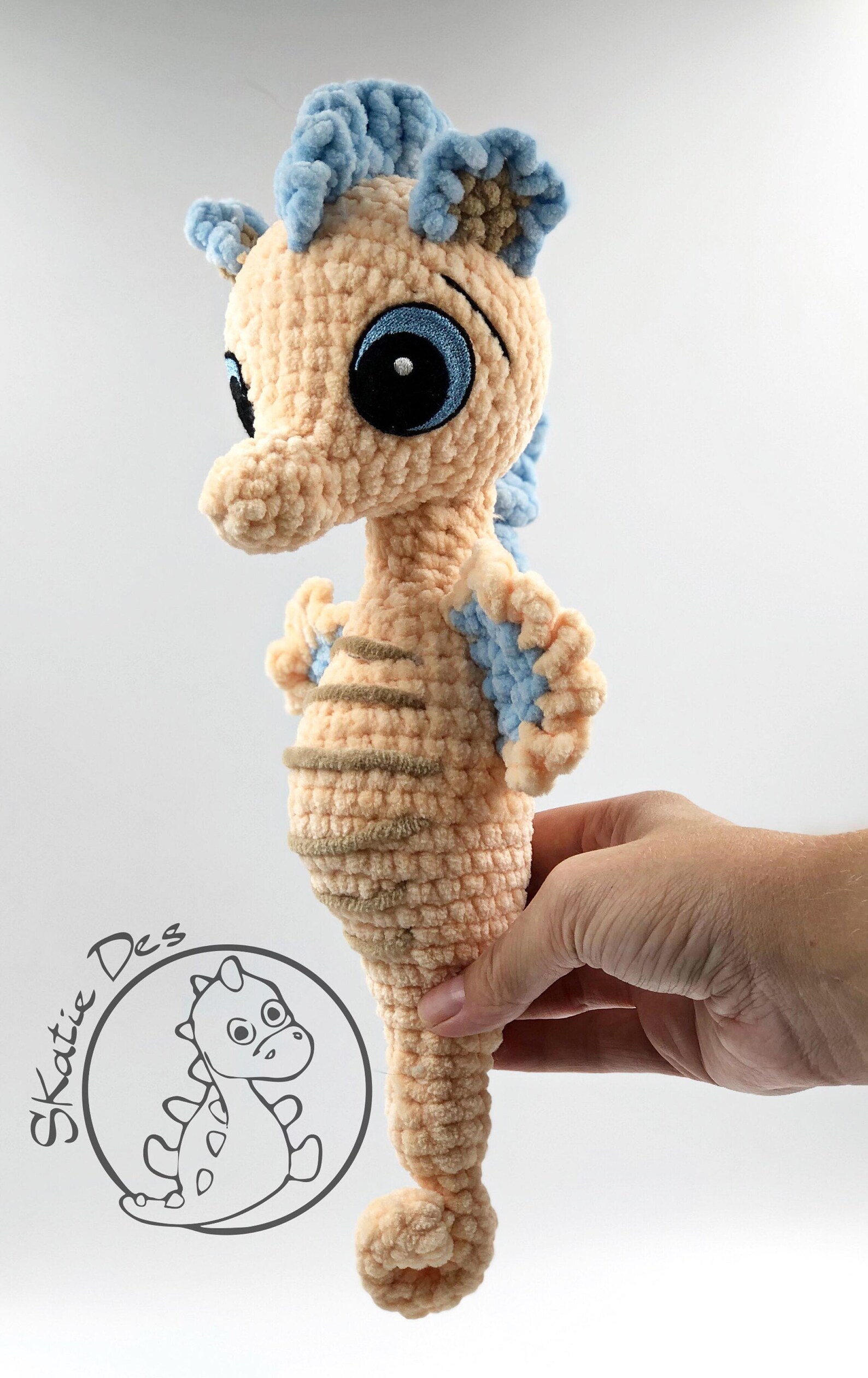 Crochet Pattern Seahorse Flip Amigurumi PDF Cute Brown Sea Animal ...