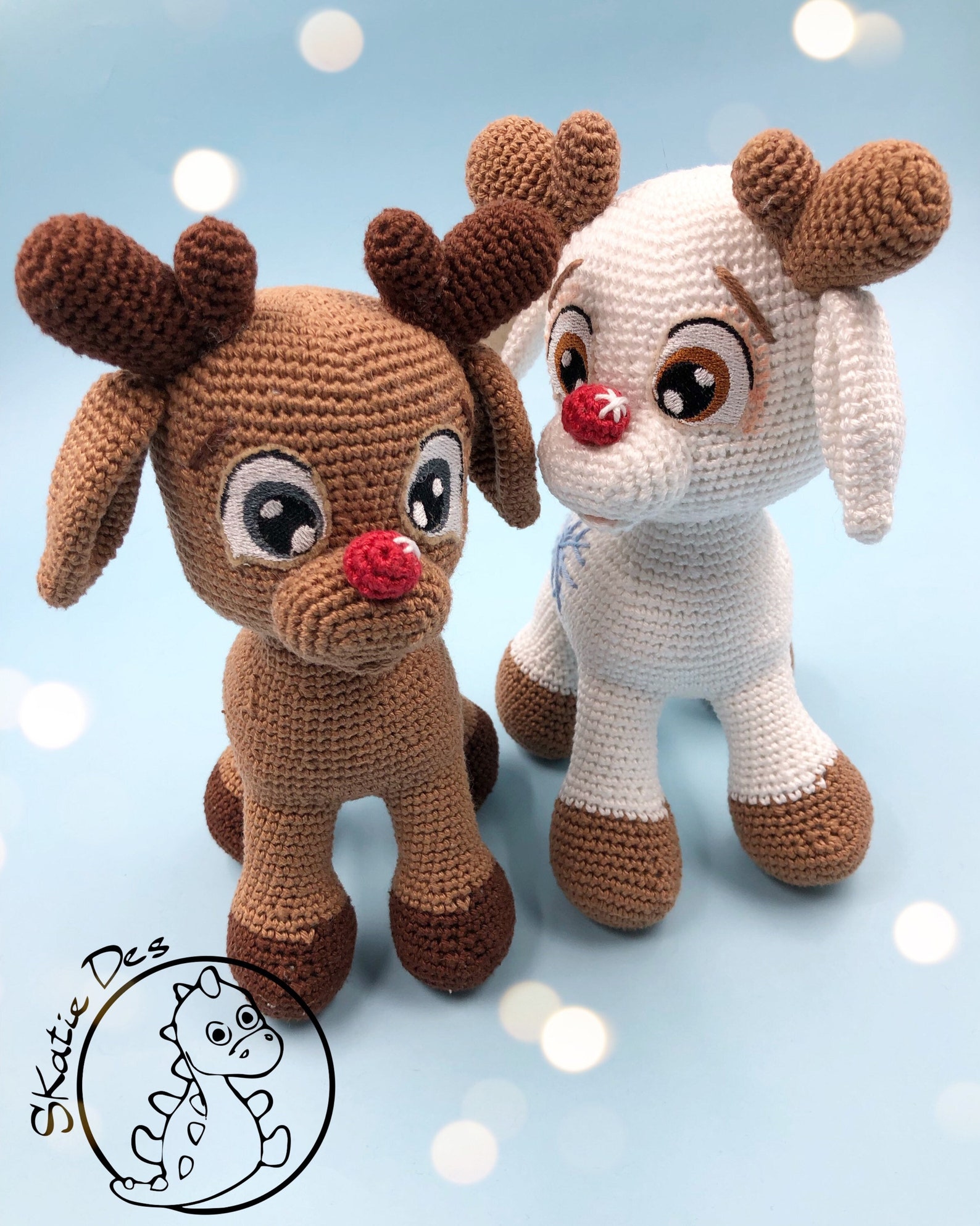 Crochet Pattern Reindeer Snowflake Christmas Crochet Reindeer - Etsy