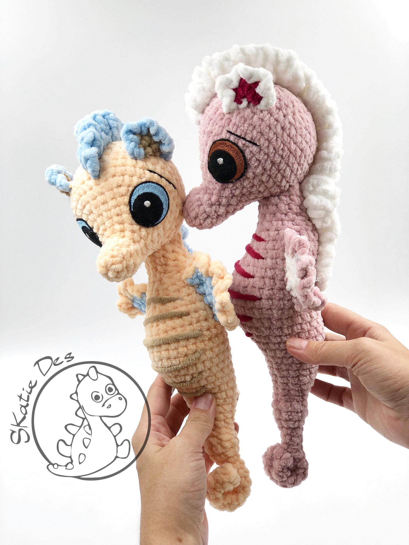 Crochet Pattern Seahorse Flip Amigurumi PDF Cute Brown Sea Animal ...