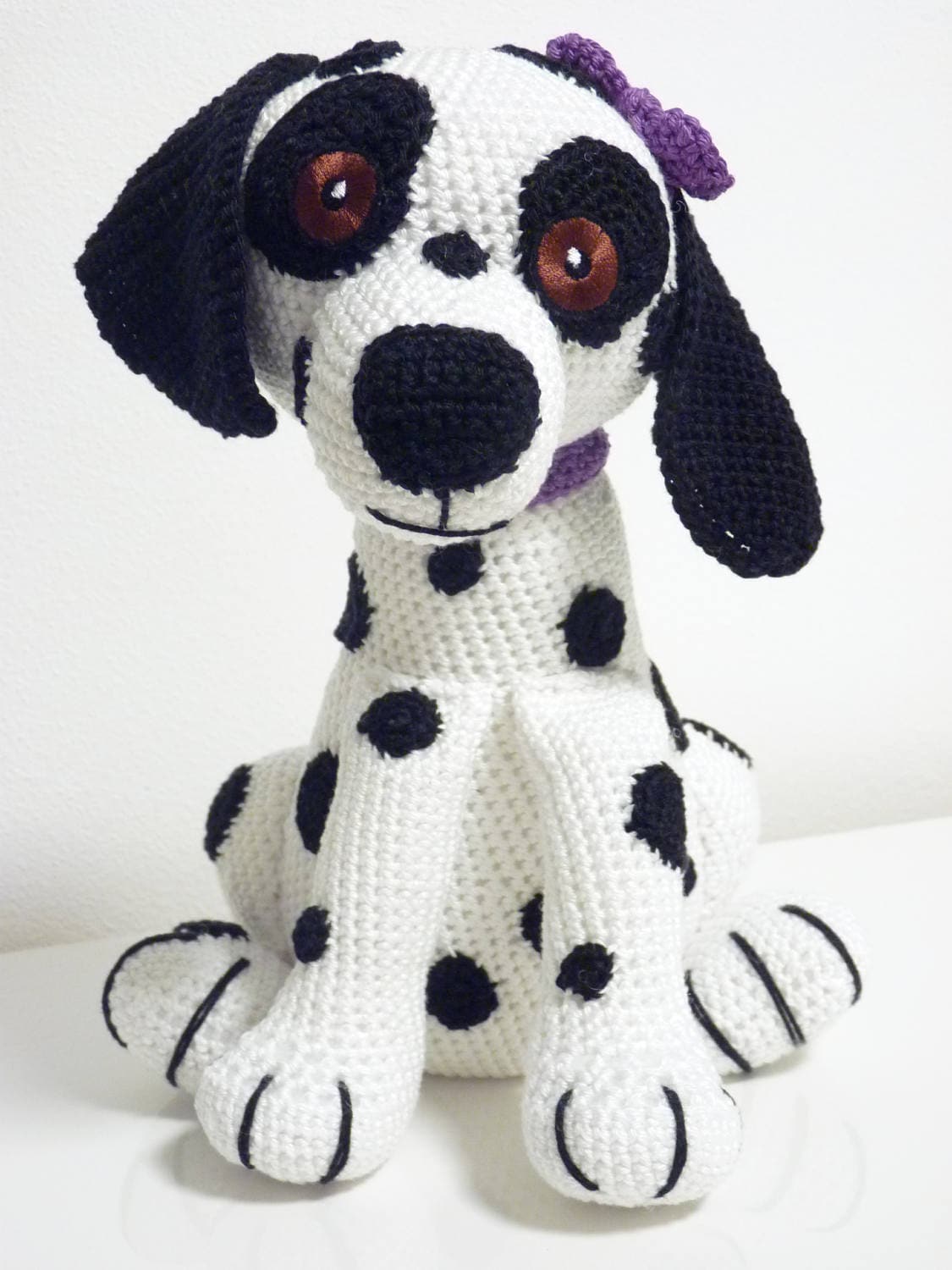Crochet Pattern Dalmatian Buffy Amigurumi PDF White Dog Black Spots ...