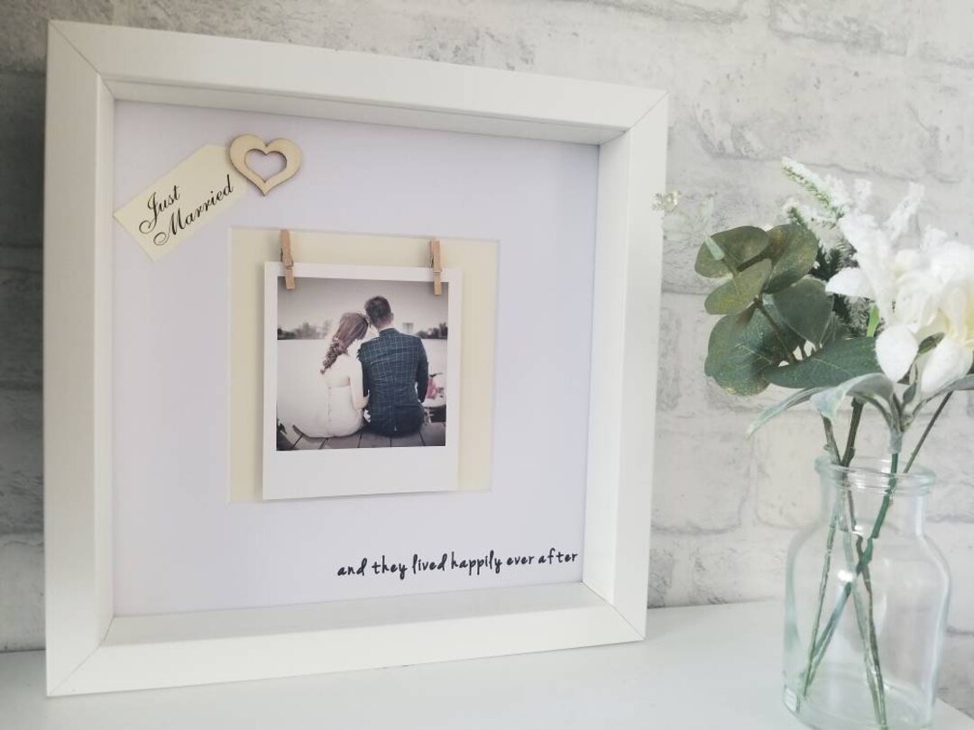Wedding Photo Frame 'just Married' With Quote, Wedding Present ...