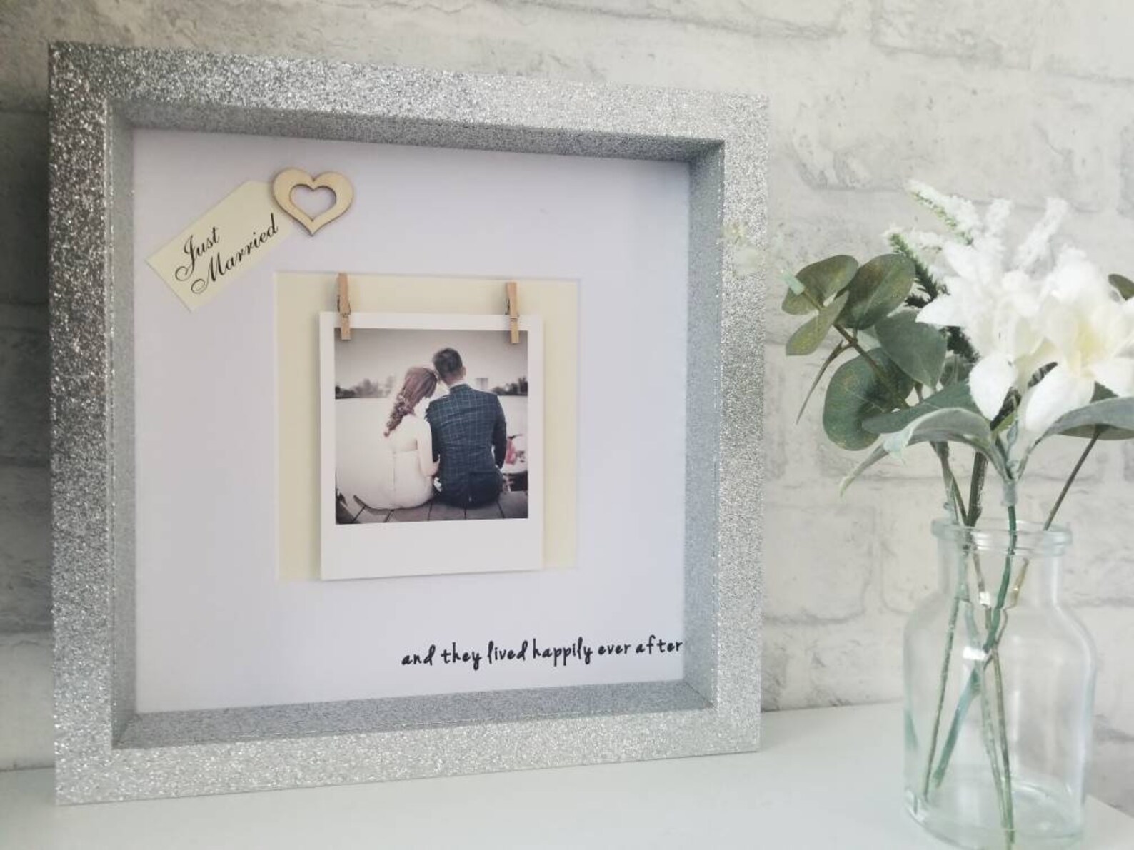 Wedding Photo Frame 'just Married' With Quote, Wedding Present ...