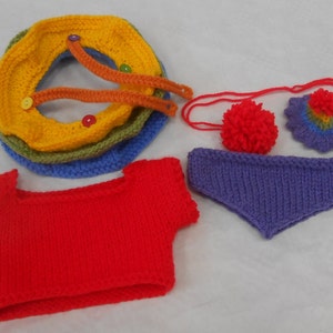 Knitting Pattern PDF for Circus Clown Costume for Tutu Hat Tee Shirt ...