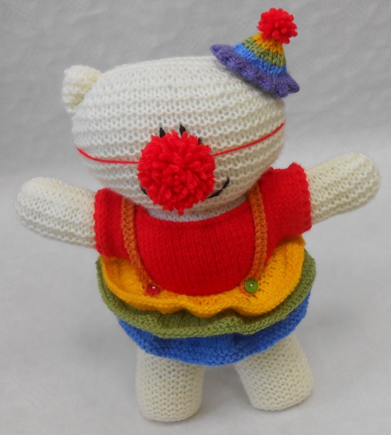 Knitting Pattern PDF for Circus Clown Costume for Tutu Hat Tee Shirt ...