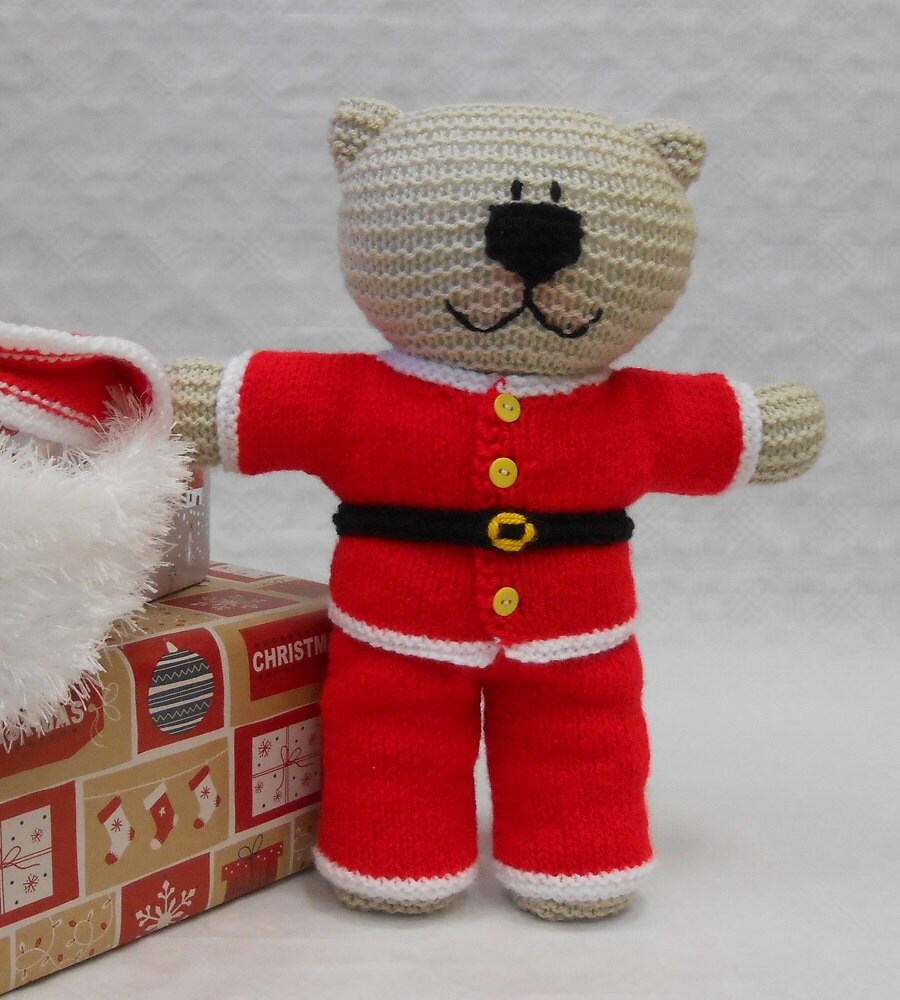 Santa Claus Knitting Pattern PDF for Teddy Bear Costume, Santy, Father ...