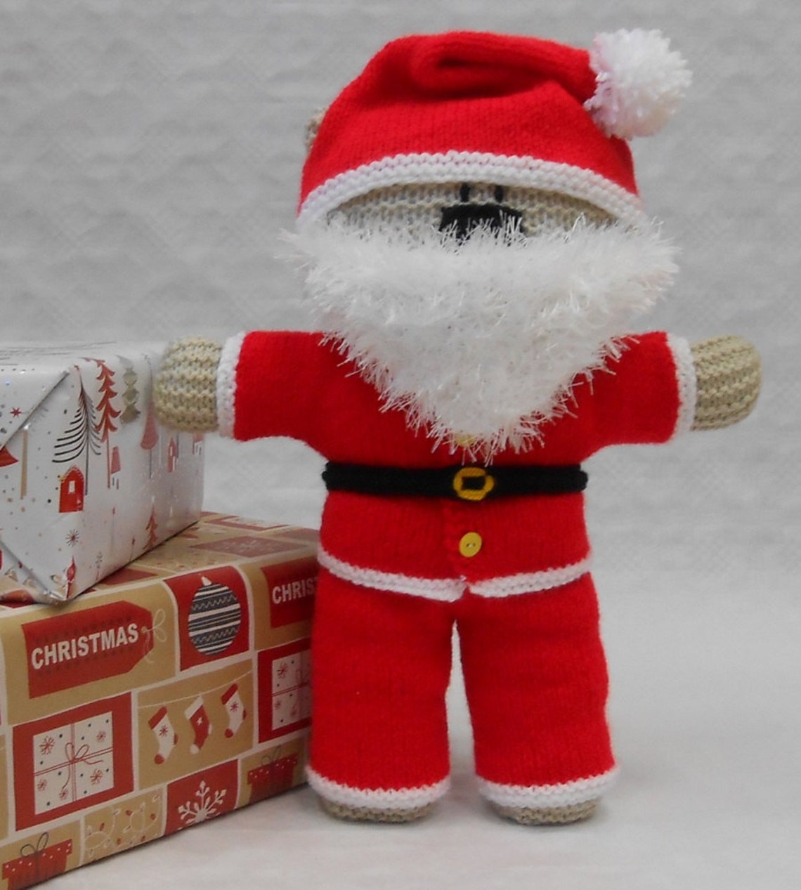 Santa Claus Knitting Pattern PDF for Teddy Bear Costume, Santy, Father ...