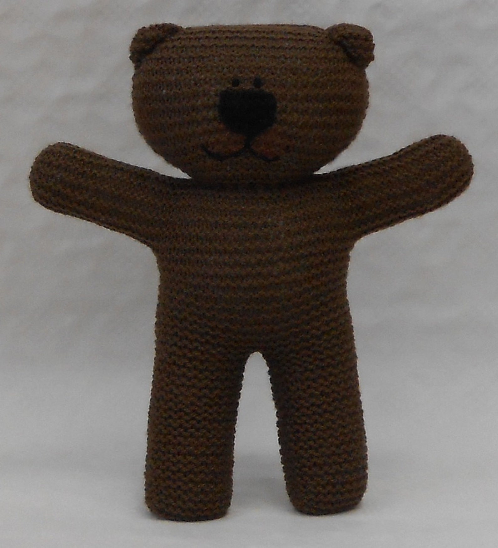 Easy To Knit Teddy Bear Pdf Pattern Suitable For Beginner Etsy