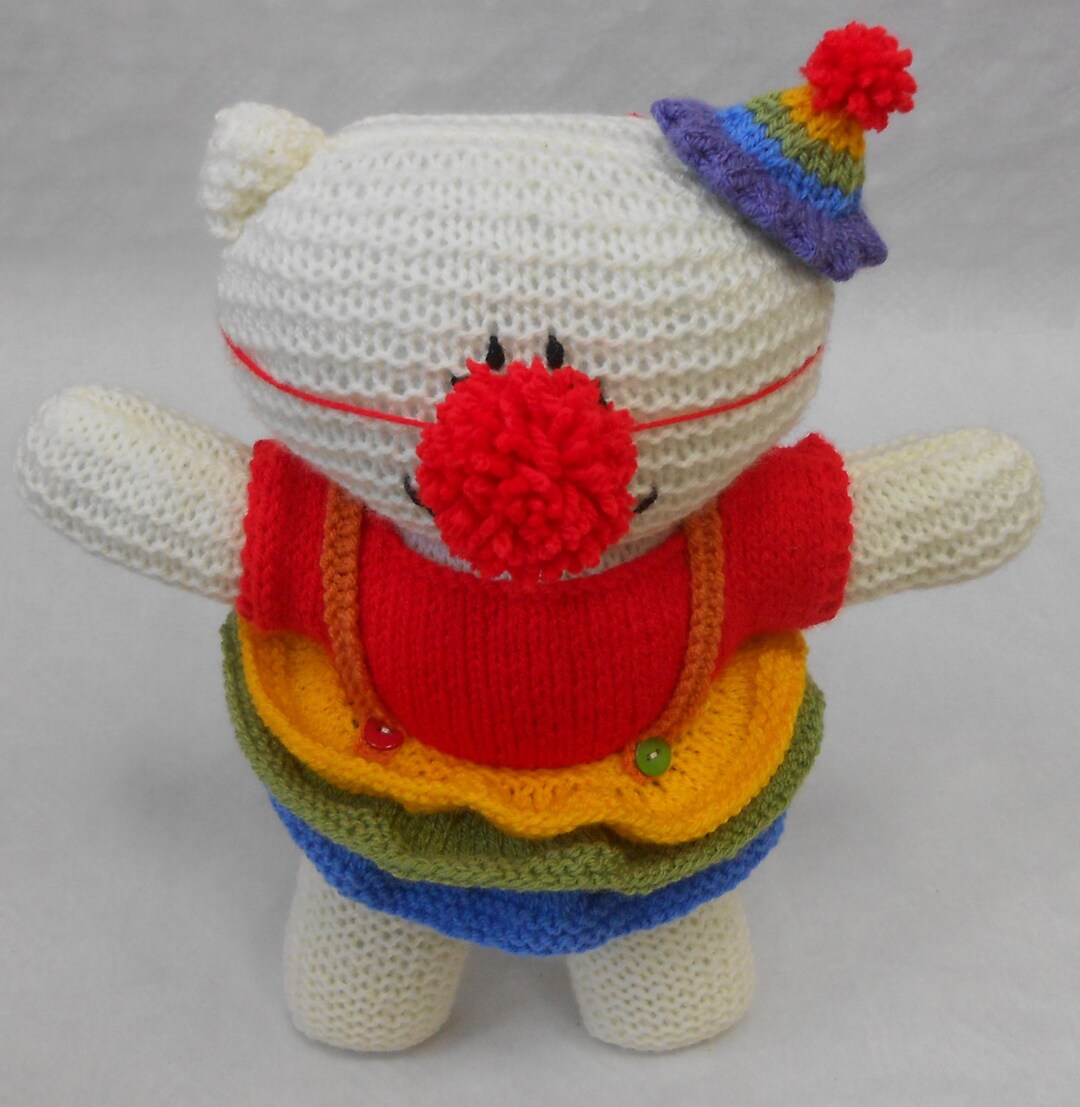 Knitting Pattern PDF for Circus Clown Costume for Tutu Hat Tee Shirt ...