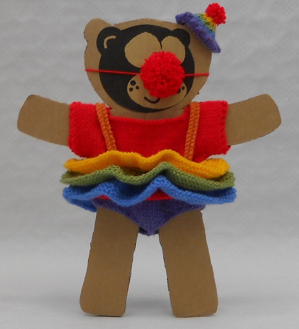 Knitting Pattern PDF for Circus Clown Costume for Tutu Hat Tee Shirt ...